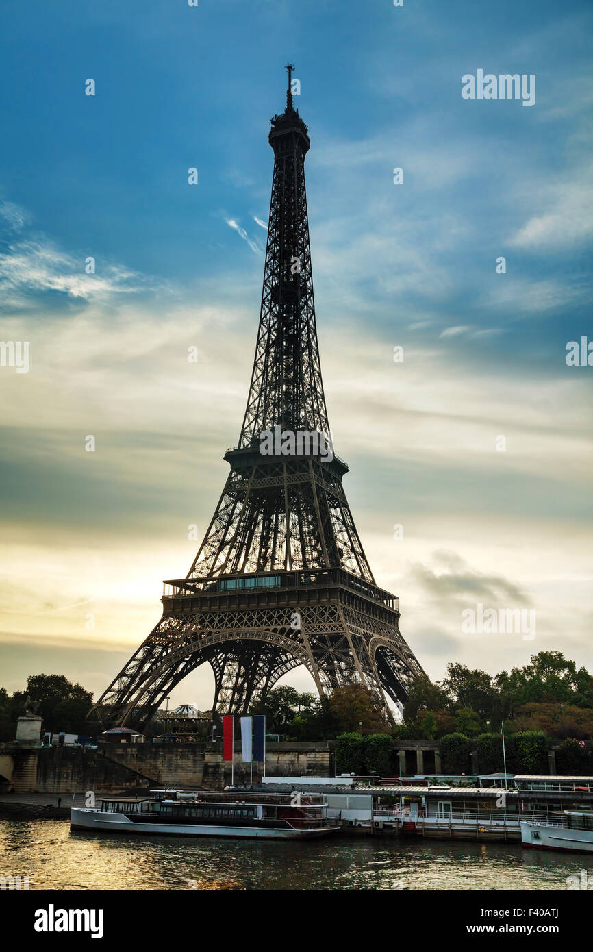 Paris cityscape with Eiffel tower Stock Photo - Alamy