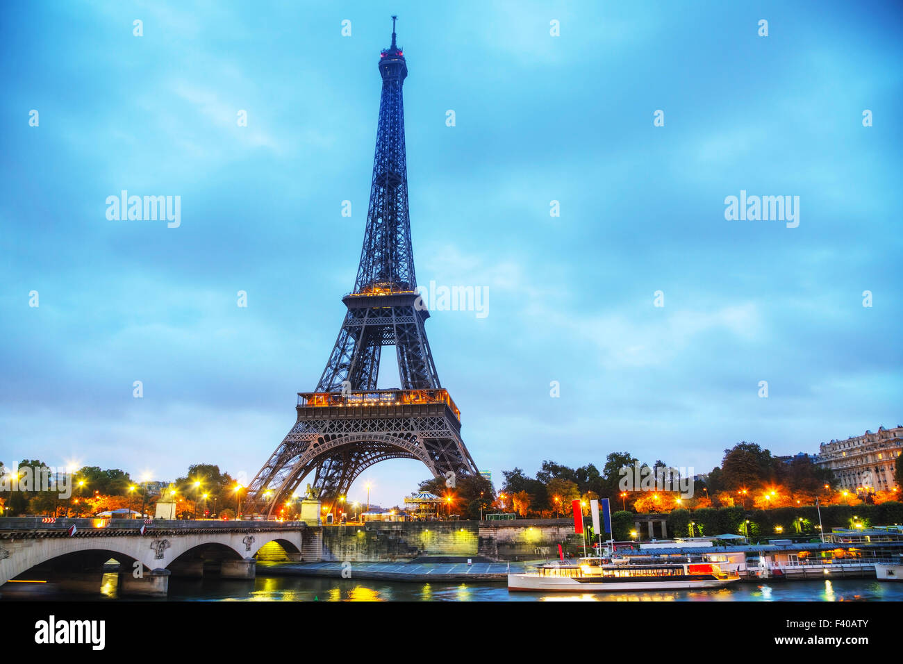 Paris cityscape with Eiffel tower Stock Photo - Alamy