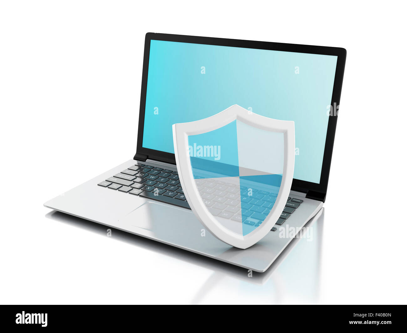 3d laptop shield internet hi-res stock photography and images - Alamy