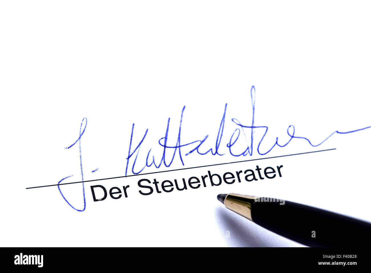 Tax signature hi-res stock photography and images - Alamy
