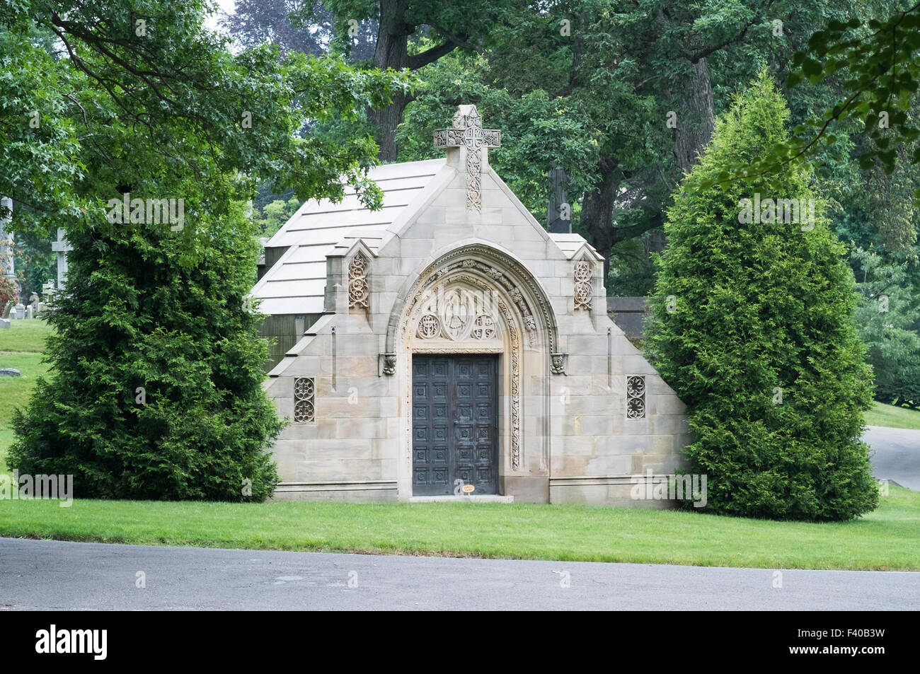 Tomb With Trees Stock Photo - Alamy