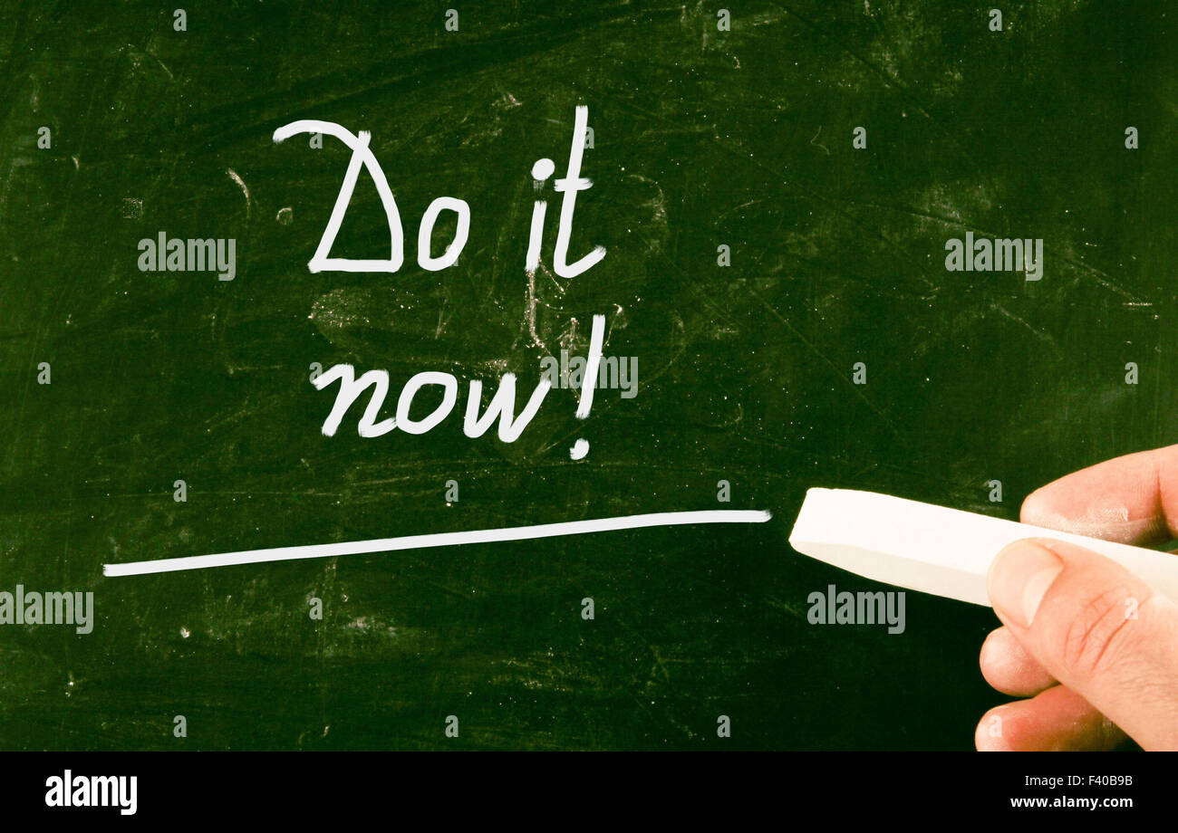 do it now concept Stock Photo - Alamy