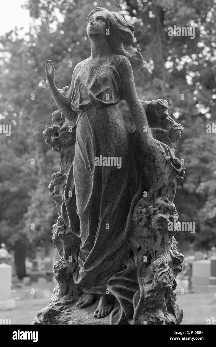 Female Statue Looking Up Stock Photo - Alamy