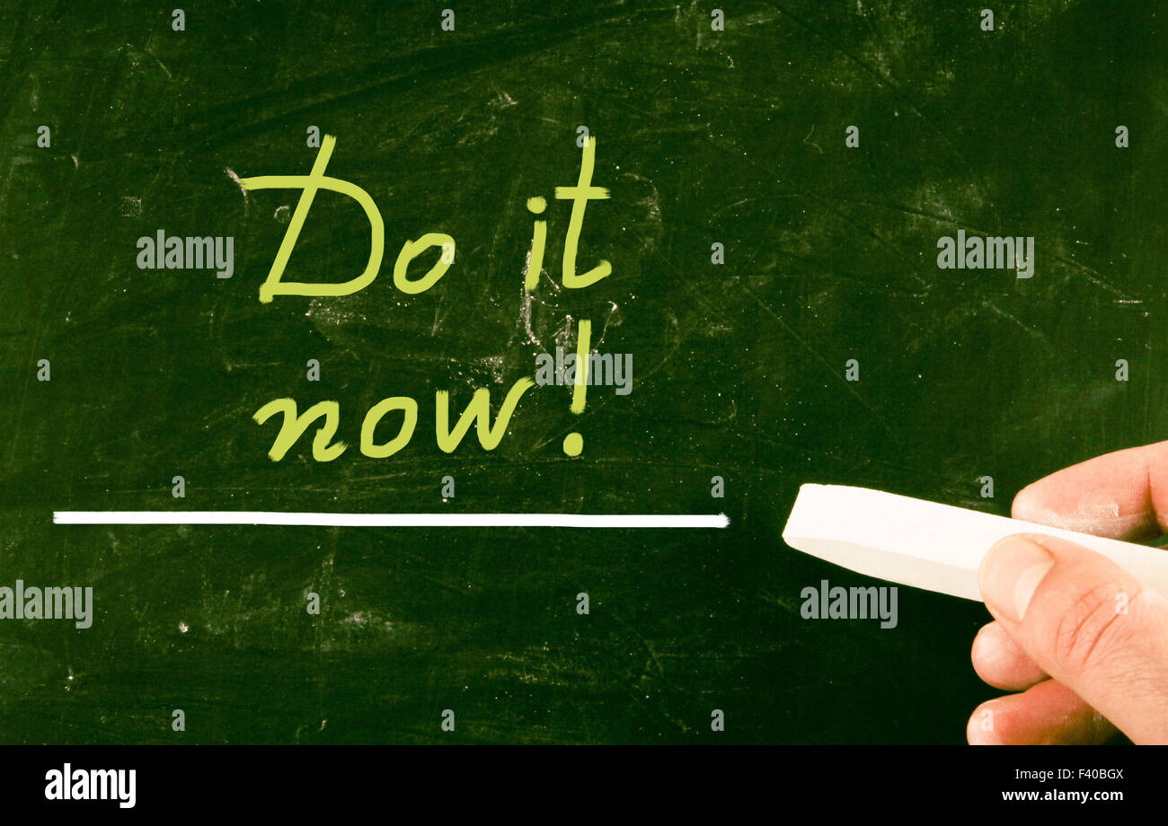do it now concept Stock Photo - Alamy
