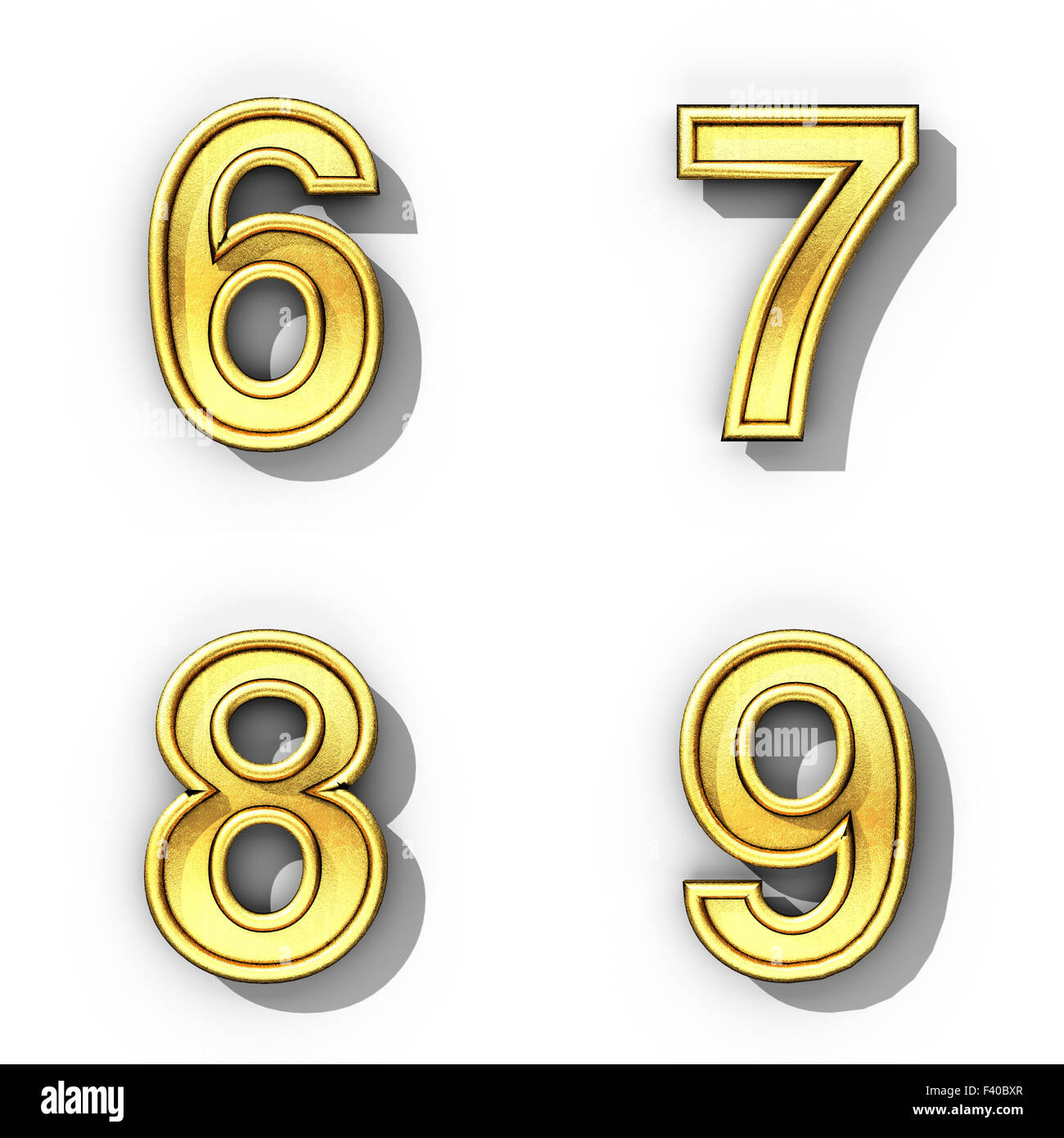 golden alphabet letter set on white Stock Photo - Alamy