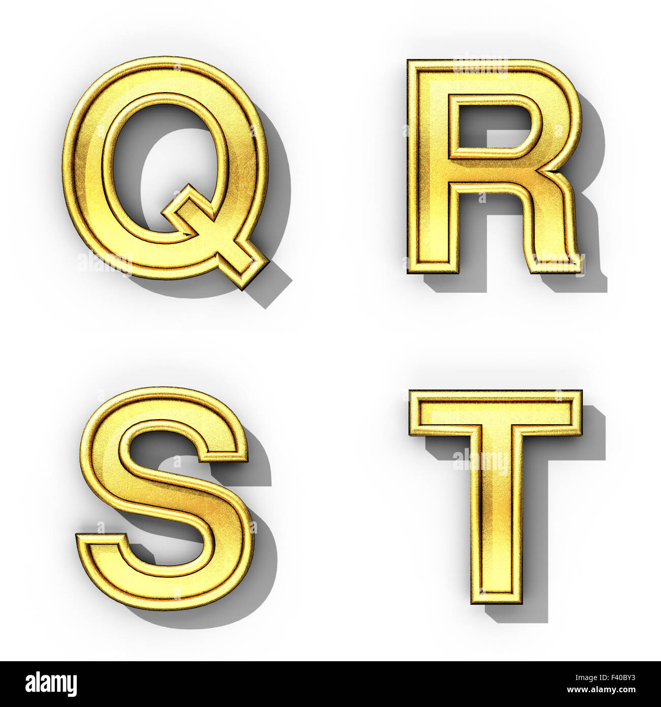 Golden alphabet letter set on hi-res stock photography and images - Alamy