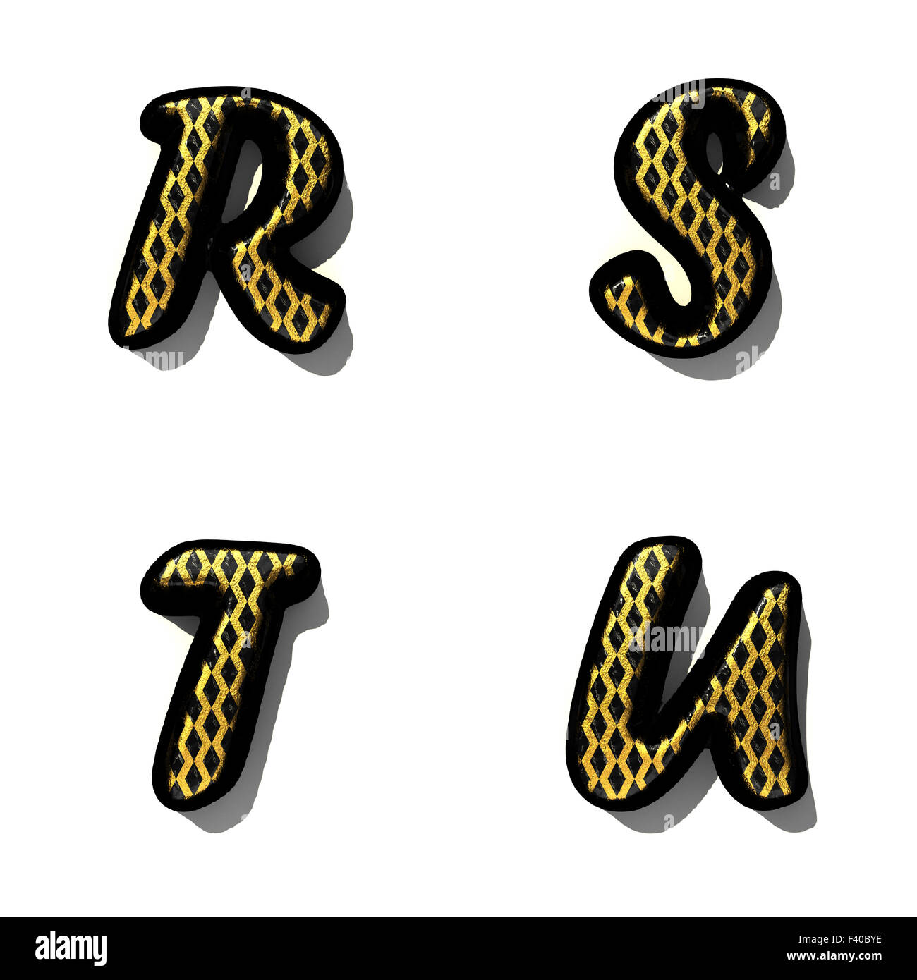 Gold alphabet black Cut Out Stock Images & Pictures - Alamy