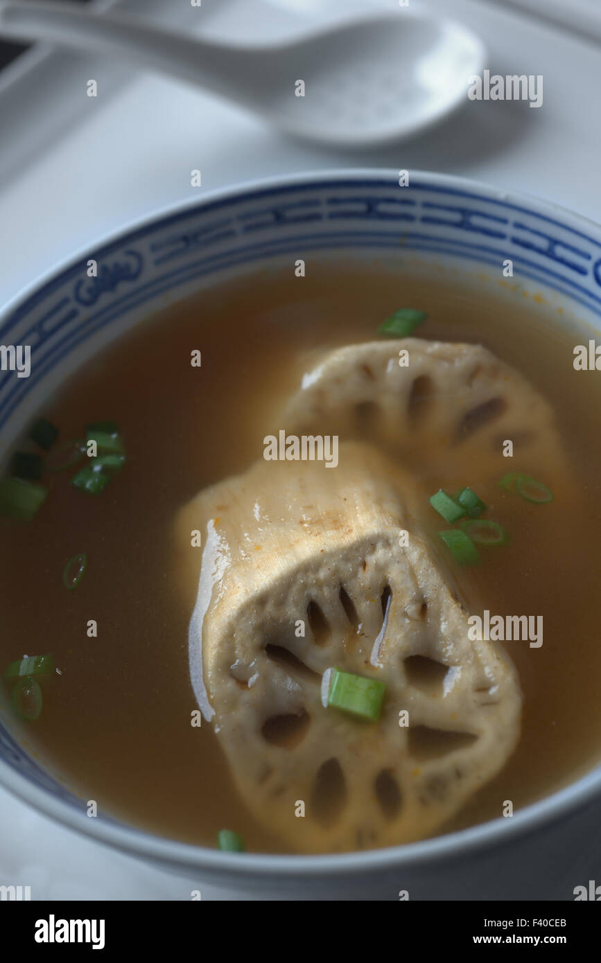Chinese Lotus Root Soup with Peanuts Stock Photo - Alamy