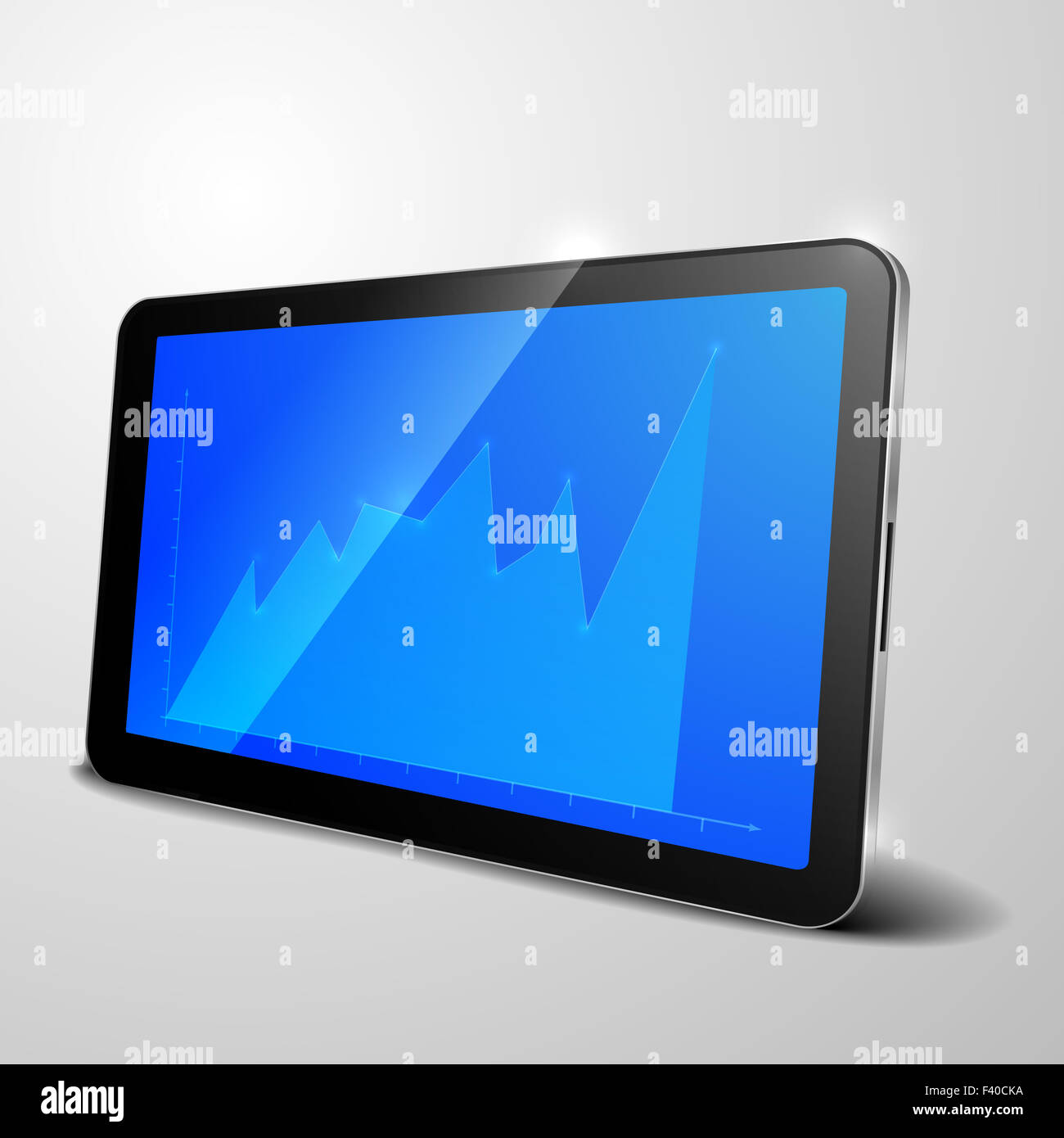 tablet growth graph Stock Photo - Alamy
