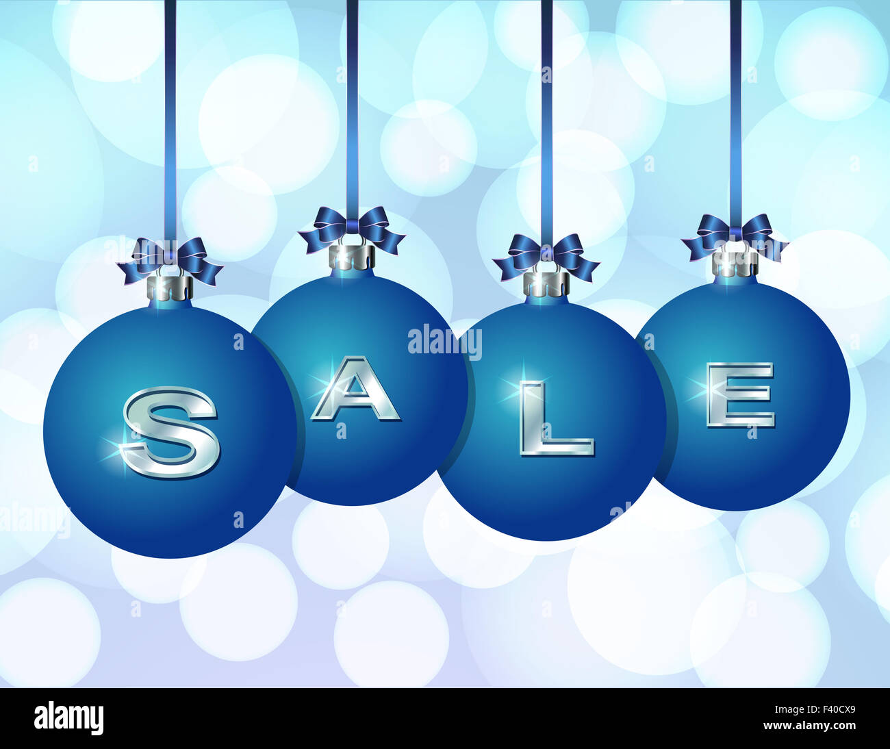 Christmas decoration silver blue balls hi-res stock photography and ...
