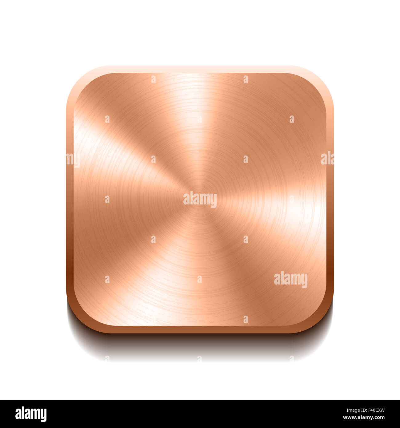 Realistic bronze button Stock Photo - Alamy