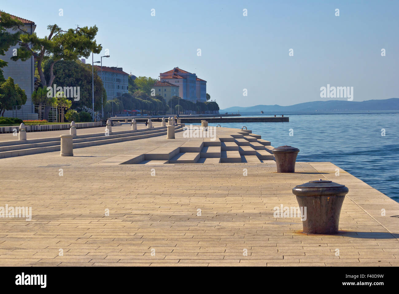 Zadar waterfront famous sea organs landmark Stock Photo - Alamy