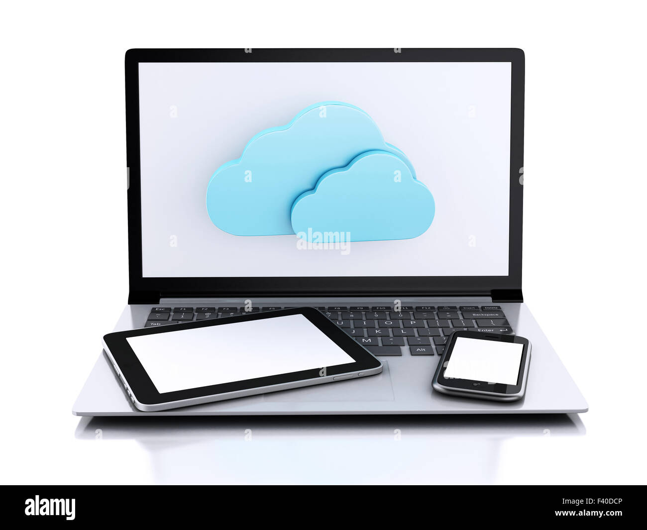 laptop and tablet. Cloud computing concept Stock Photo - Alamy