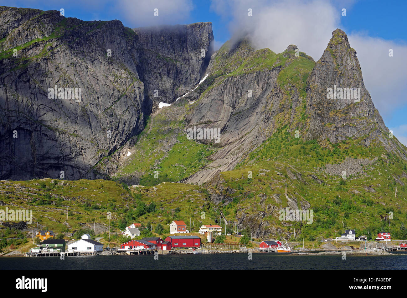 Mountains around Reine Stock Photo - Alamy