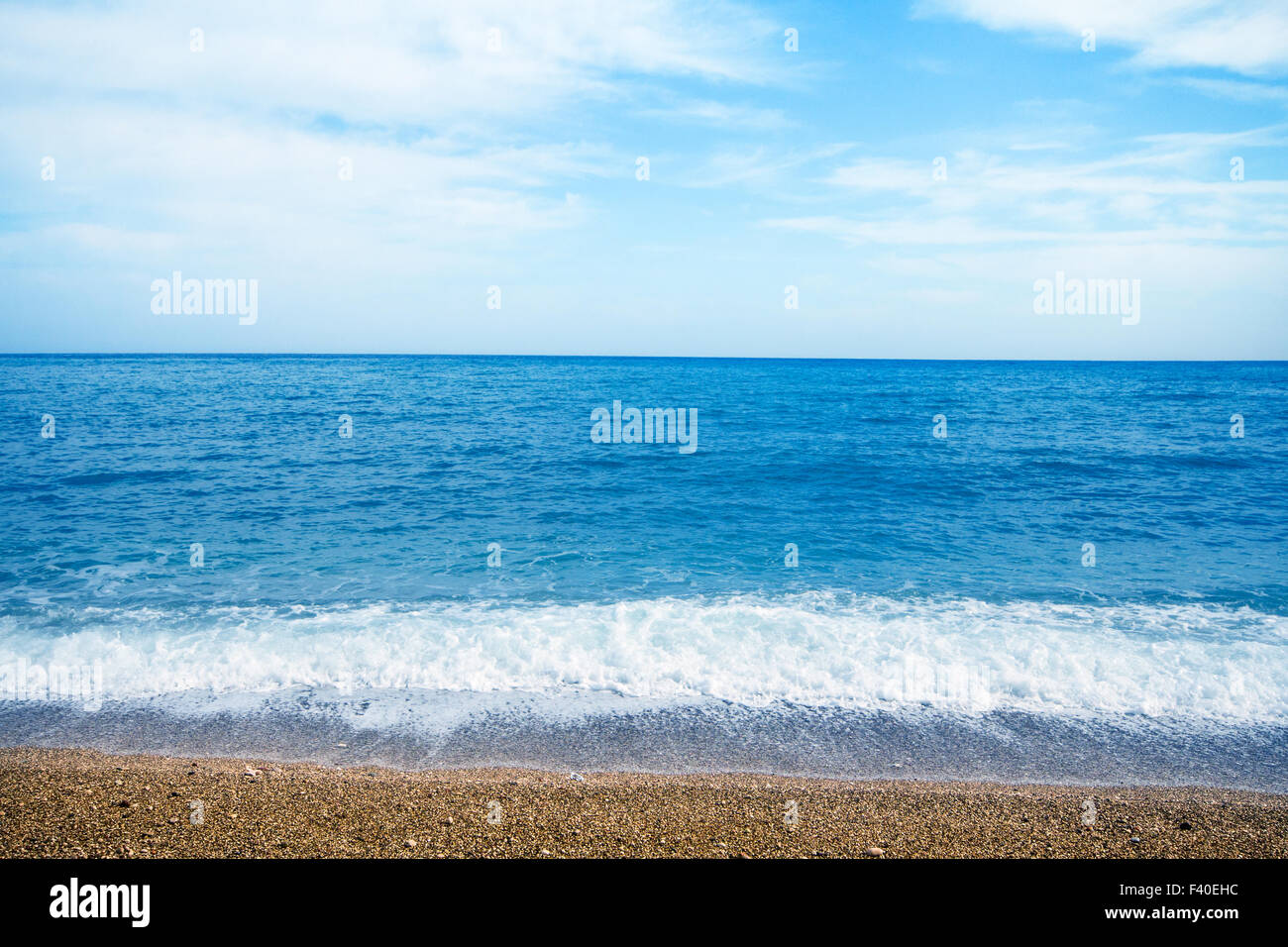 most beautiful pebble beach Mediterranean Sea Stock Photo - Alamy