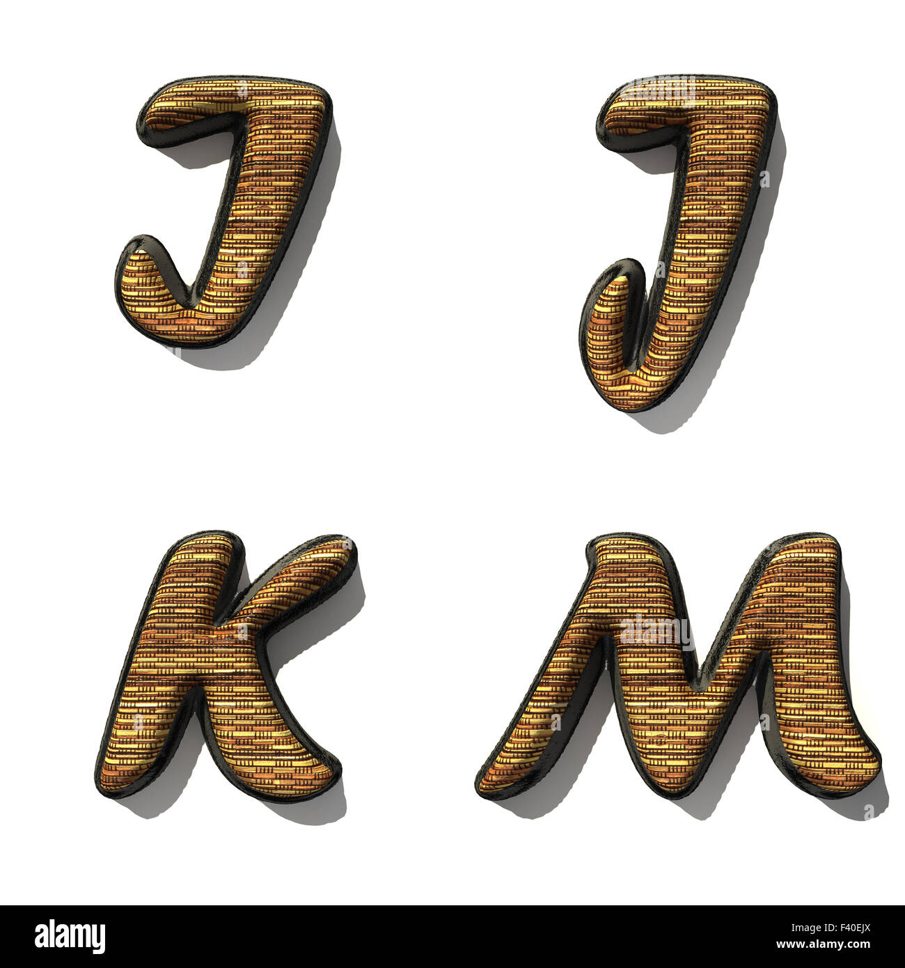 black alphabet letter set with wood on white Stock Photo - Alamy