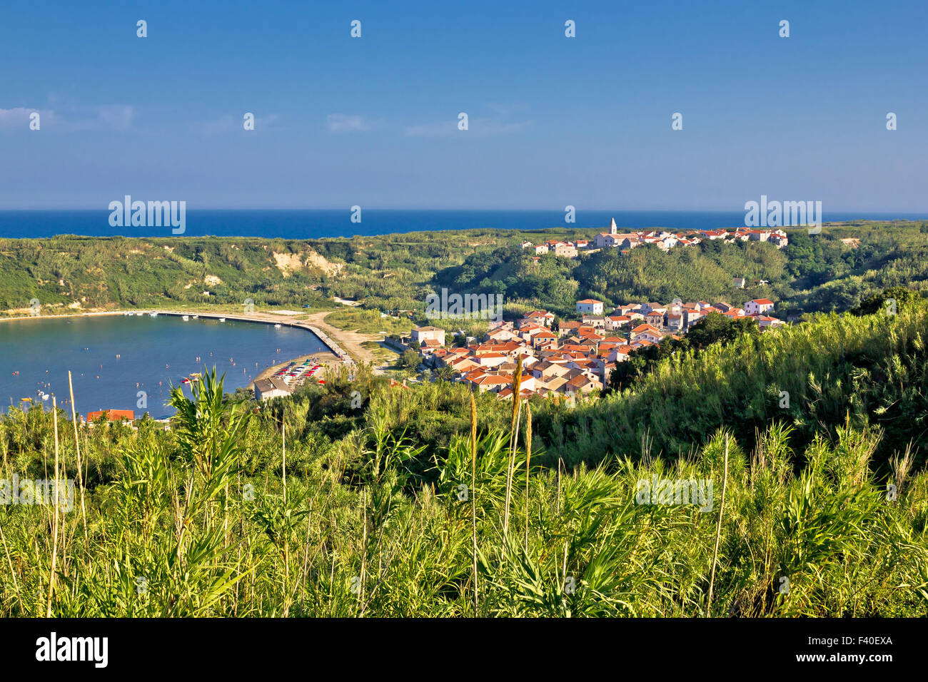 Island of Susak village and nature view Stock Photo - Alamy