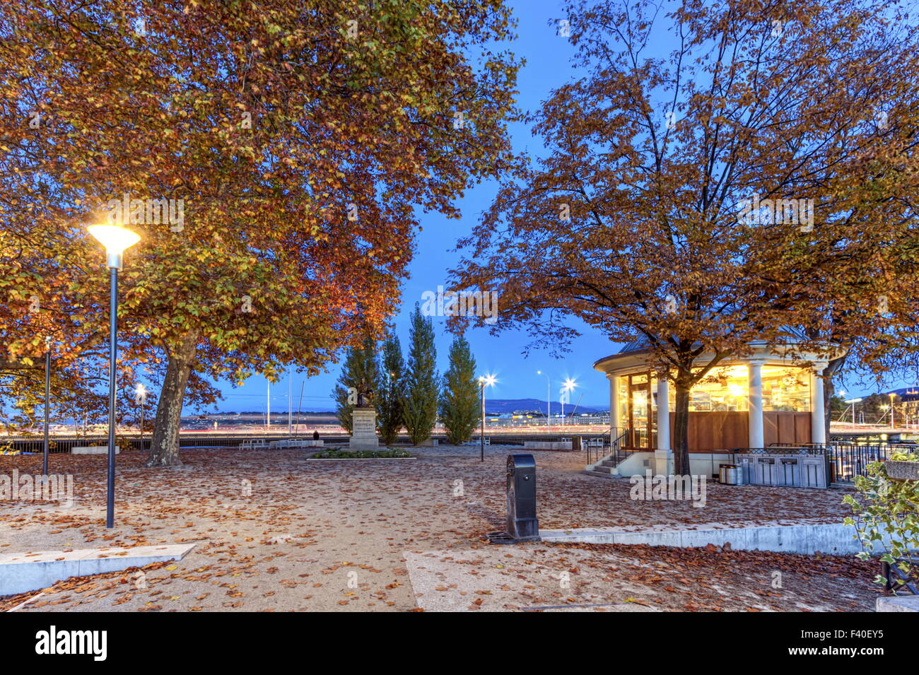 Rousseau island, Geneva, Switzerland Stock Photo - Alamy