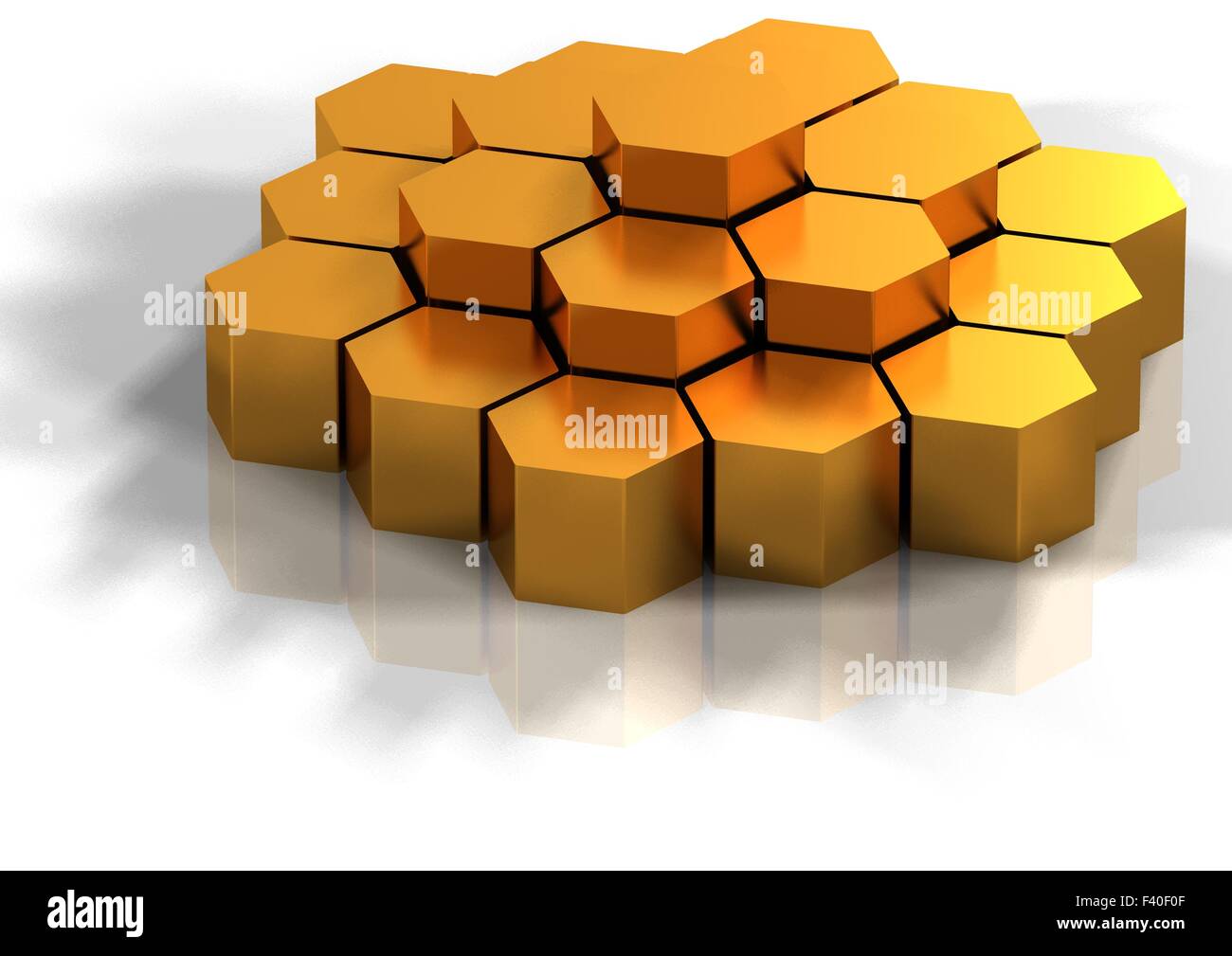Hexagonal background concept rendered Stock Photo - Alamy