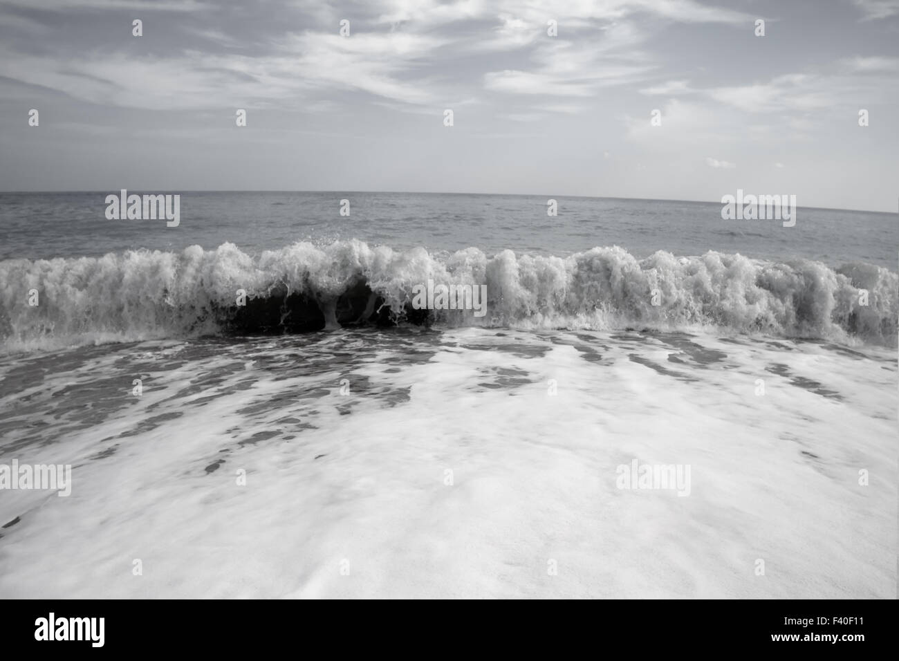 strange sea effect in wave ocean beach Stock Photo - Alamy