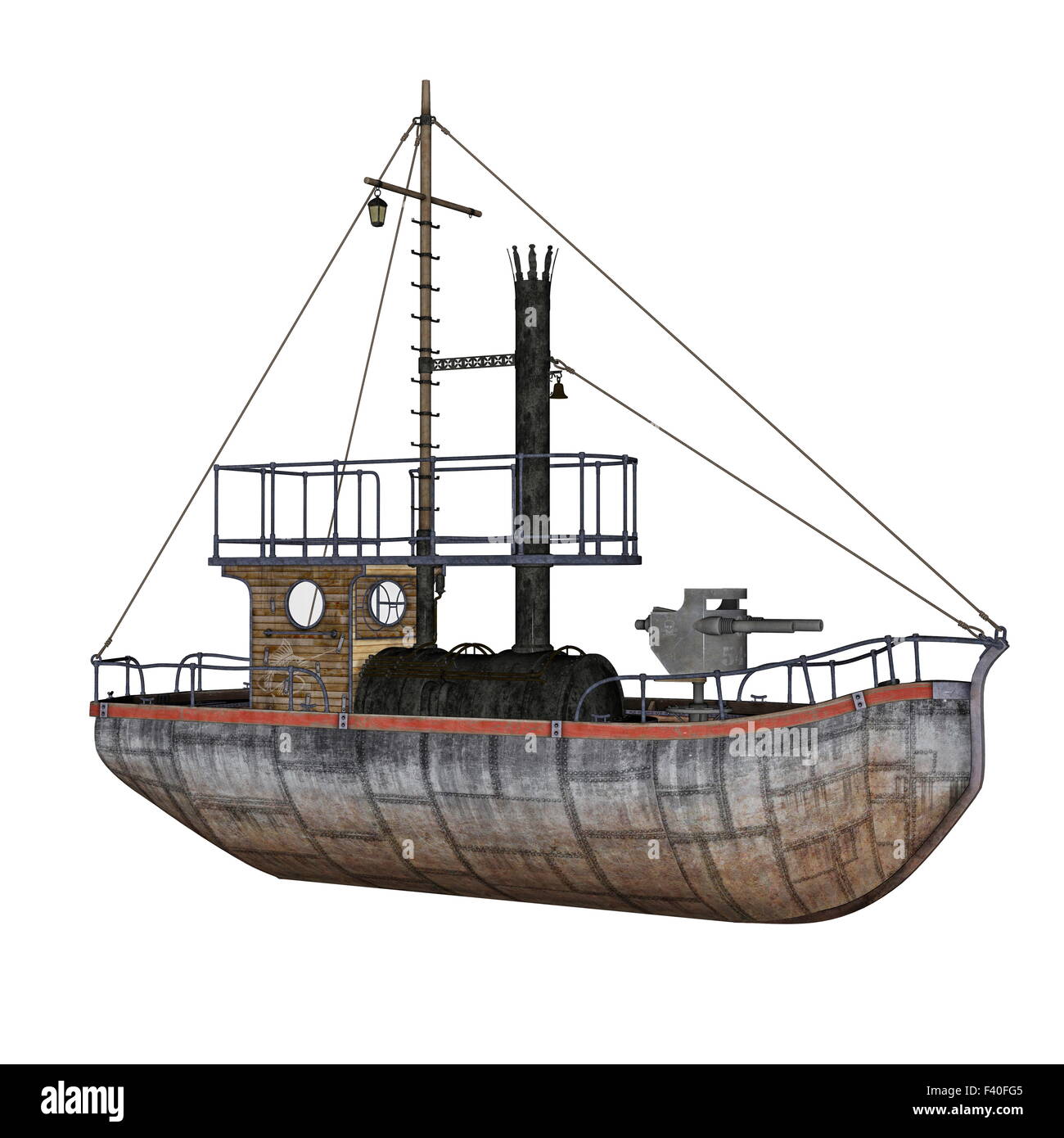 Patrol boat - 3D render Stock Photo - Alamy