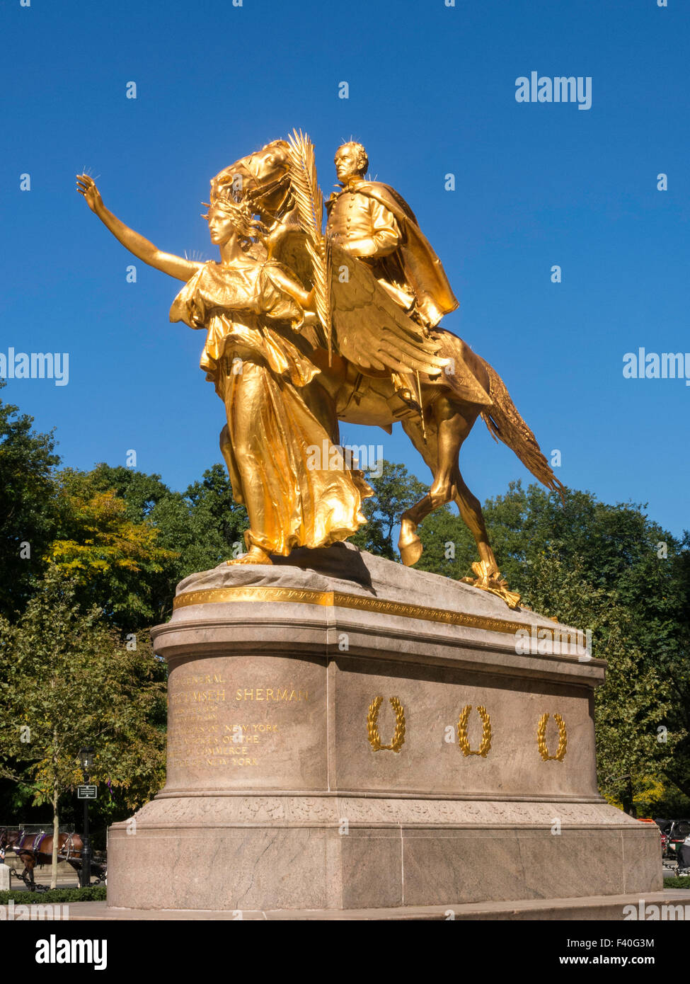 General Sherman Statue, Grand Army Plaza, NYC Stock Photo - Alamy