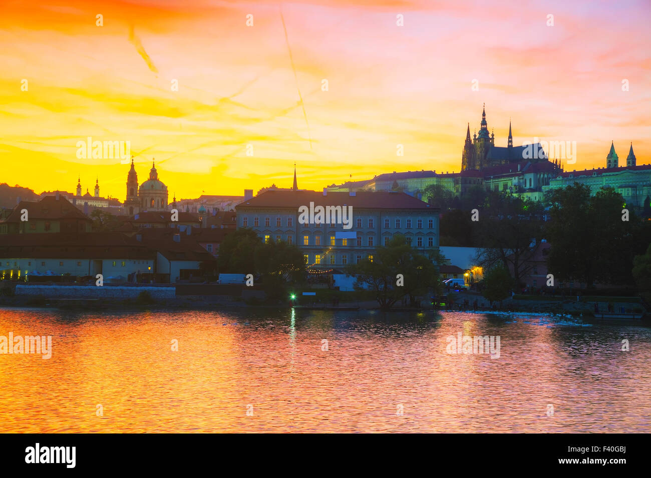 Old Prague cityscape overview Stock Photo - Alamy