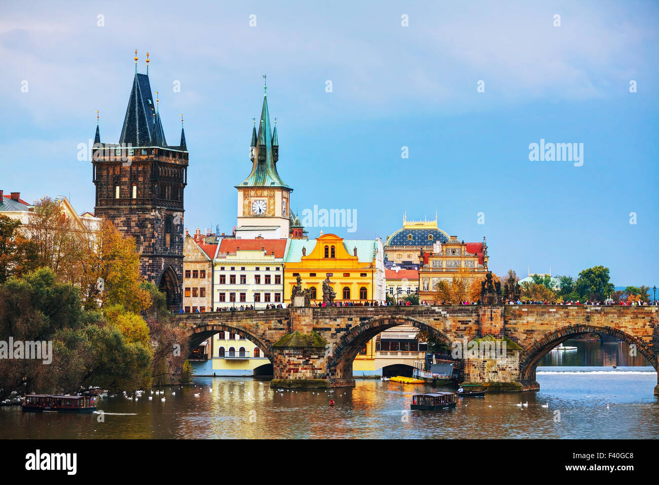 The Old Town Charles bridge tower in Prague Stock Photo - Alamy