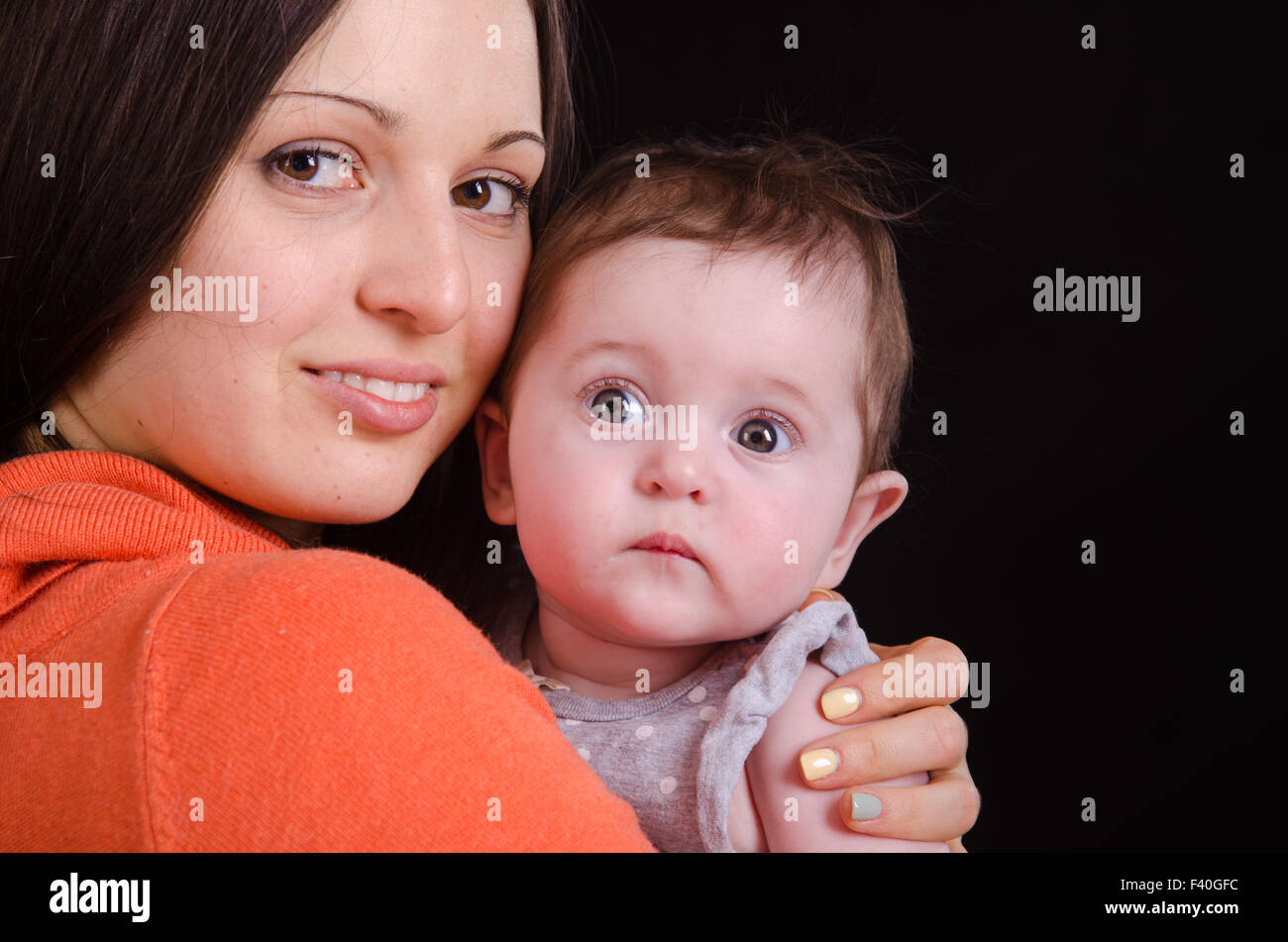 Mom and baby six Stock Photo - Alamy