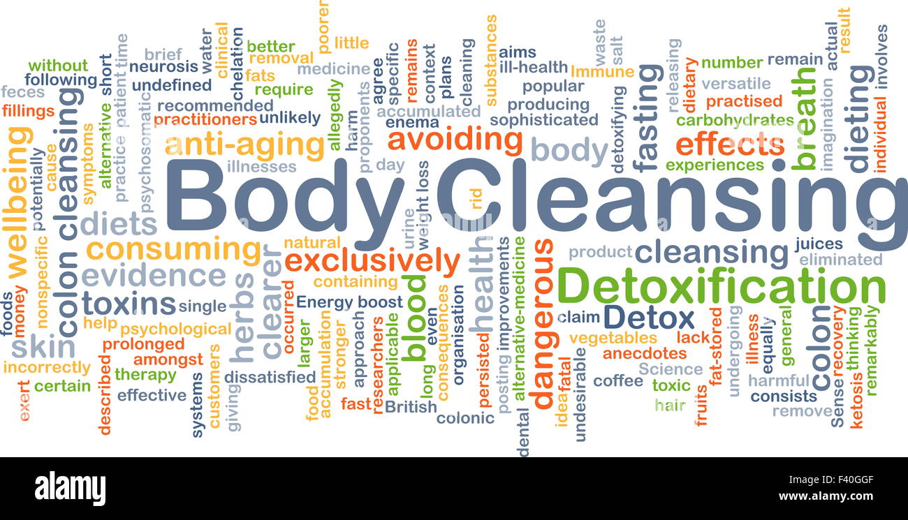 Background concept wordcloud illustration of body cleansing Stock Photo ...