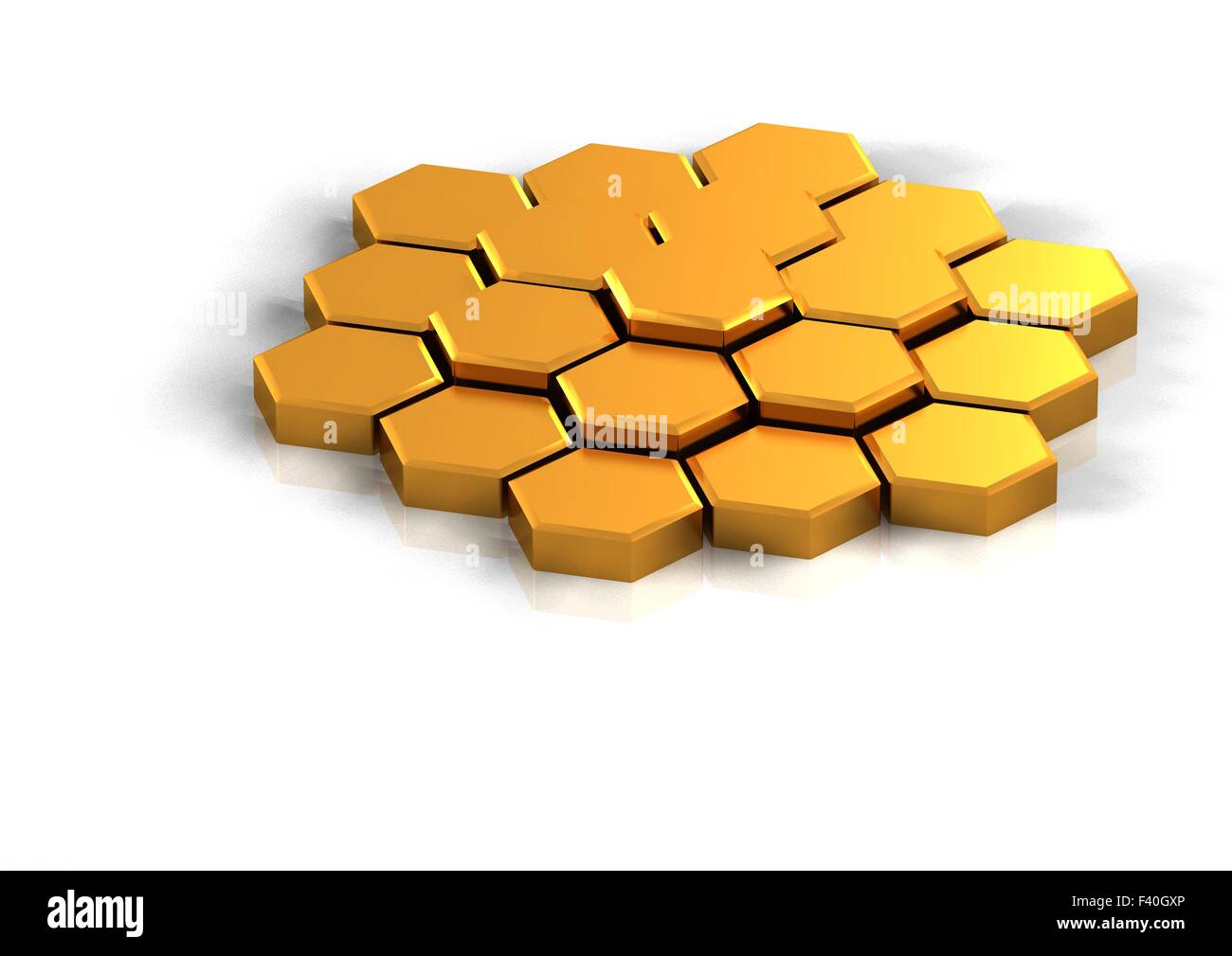 Hexagonal technology shape Cut Out Stock Images & Pictures - Alamy
