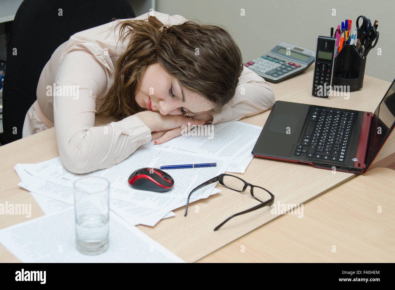 Office worker at night in office hi-res stock photography and images ...
