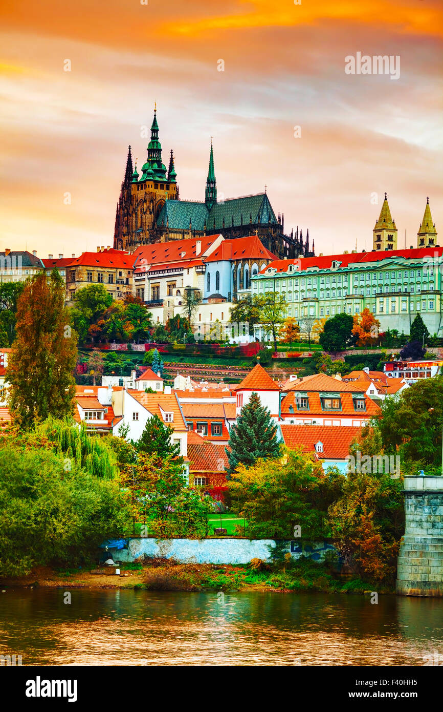 Old Prague cityscape overview Stock Photo - Alamy