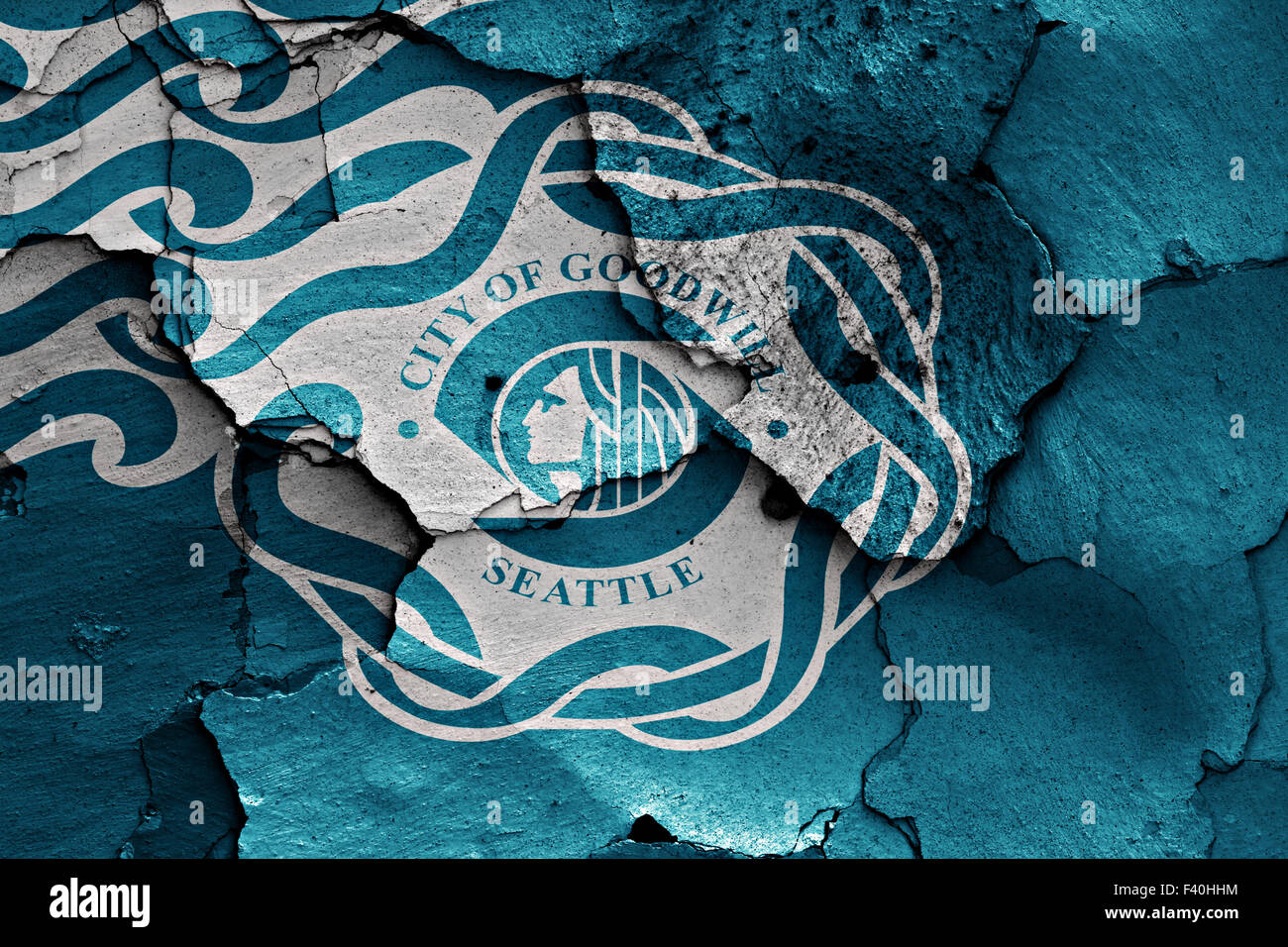 Seattle city flag hi-res stock photography and images - Alamy