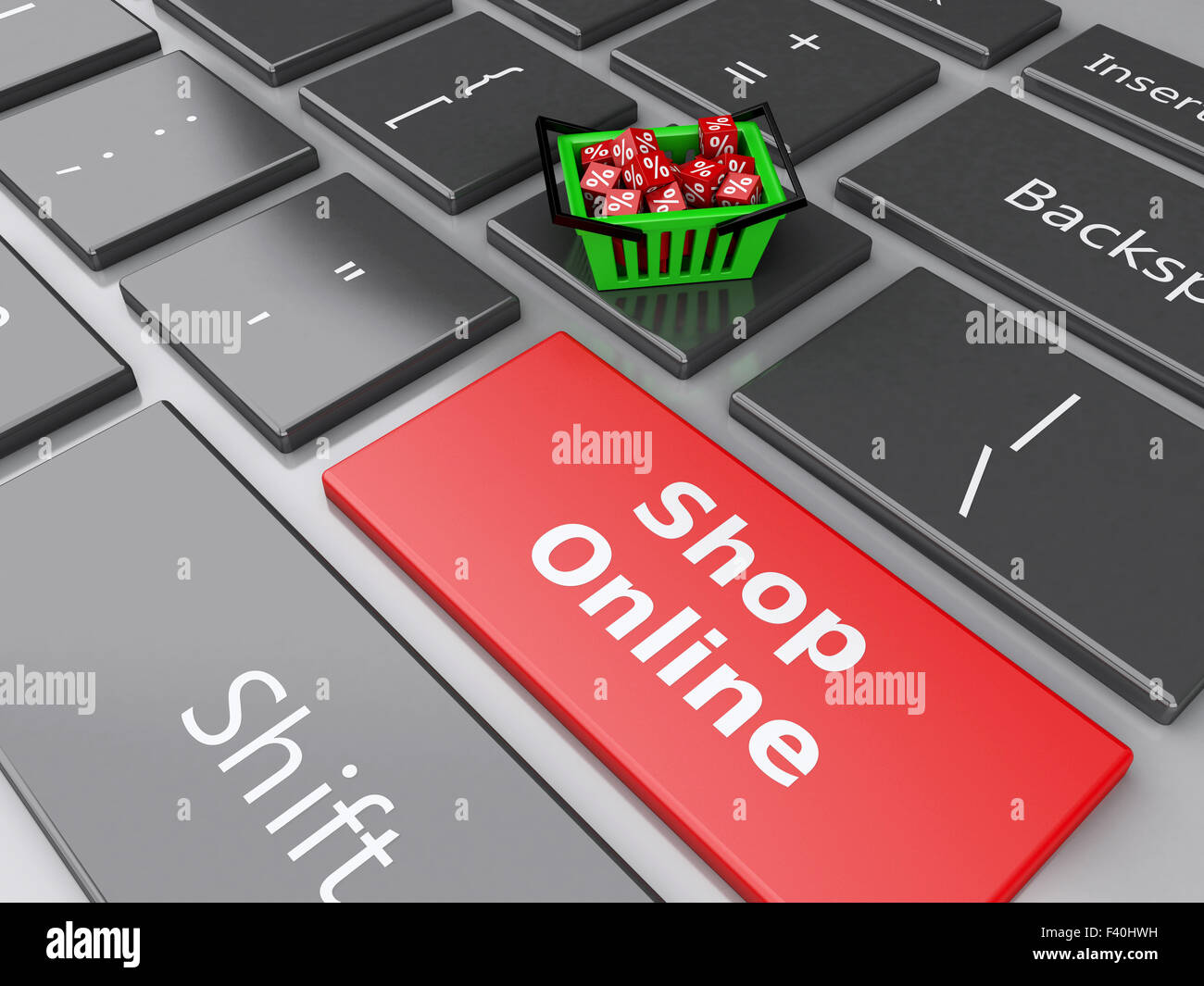 Computer shopping basket hi-res stock photography and images - Alamy