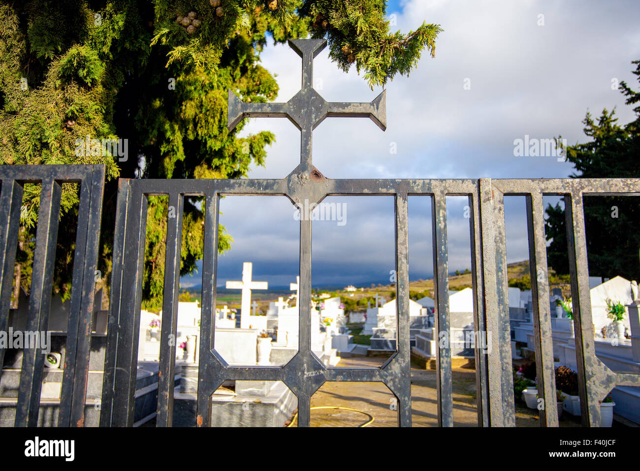 Cemetery in Greece Stock Photo - Alamy