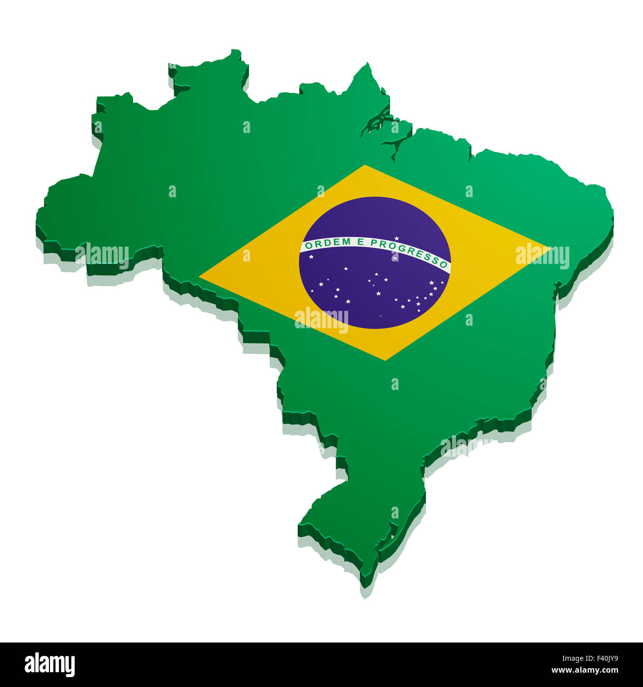 Outline map of brazil Cut Out Stock Images & Pictures - Alamy