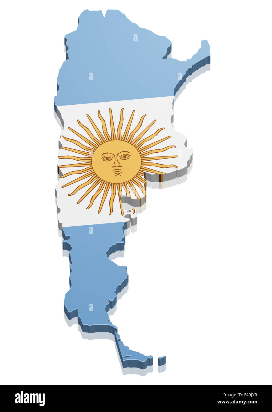Argentina country flag map shape hi-res stock photography and images ...