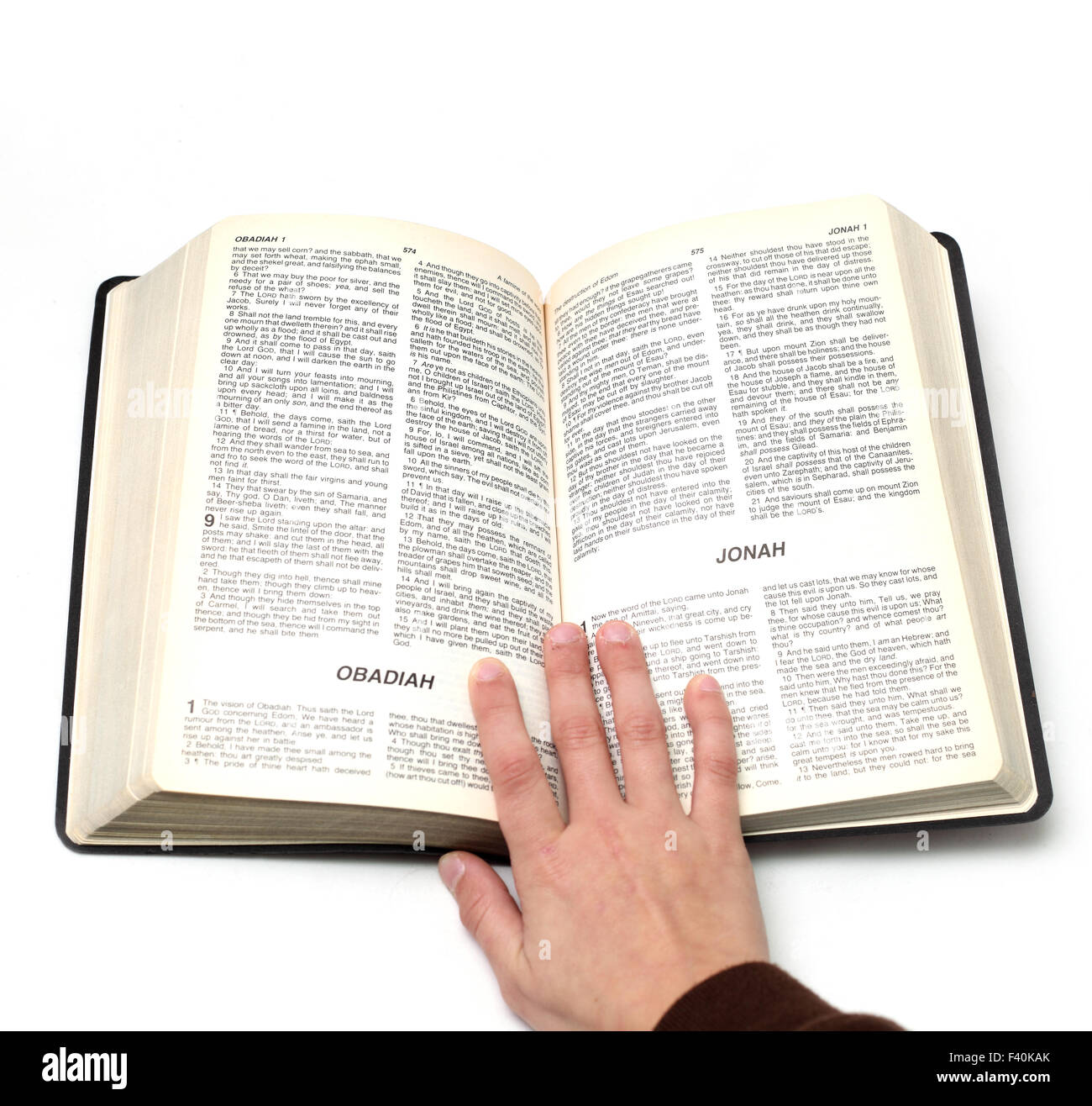 Hand study with bible hi-res stock photography and images - Alamy