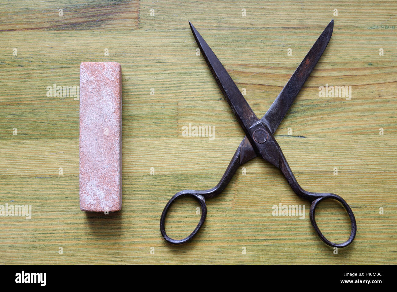 grindstone with scissors Stock Photo - Alamy
