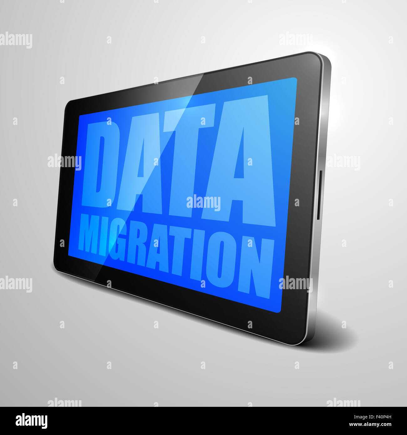 Tablet Data Migration Stock Photo - Alamy