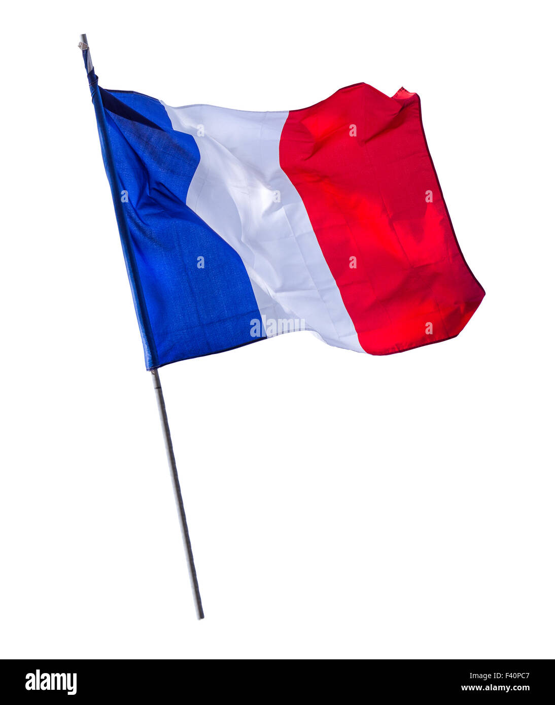 Isolated French Flagpole Stock Photo - Alamy
