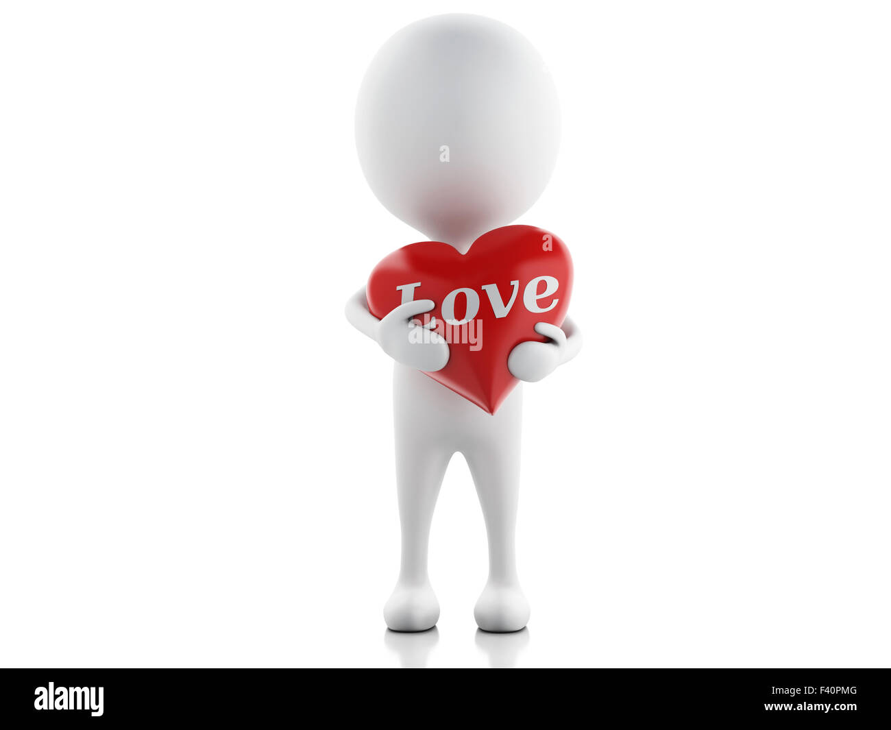 Red heart person character Cut Out Stock Images & Pictures - Alamy