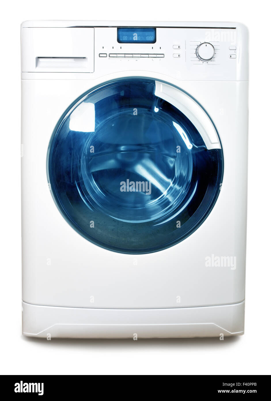 washing machine on a white background Stock Photo - Alamy