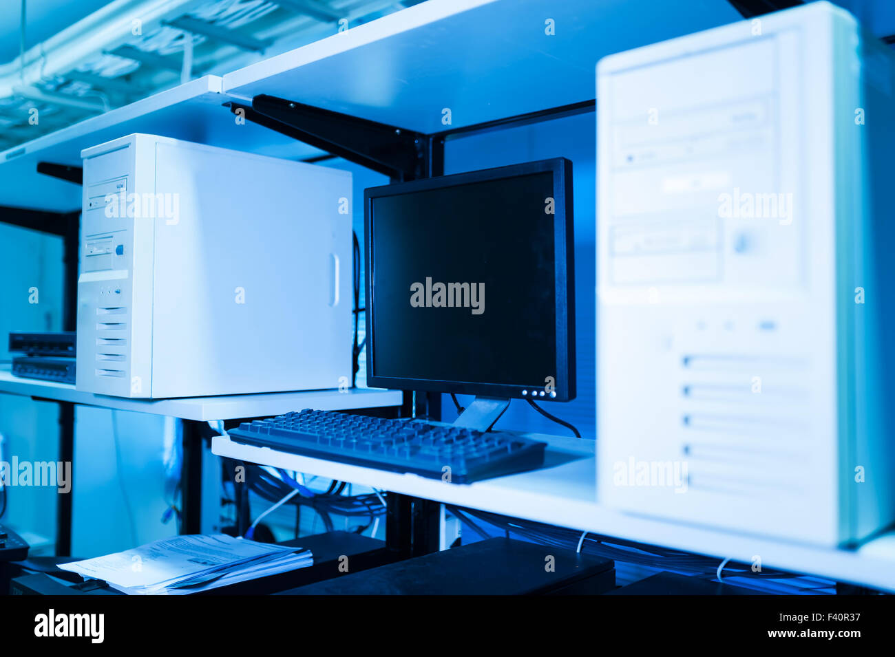 Computer Network servers in data room Stock Photo - Alamy