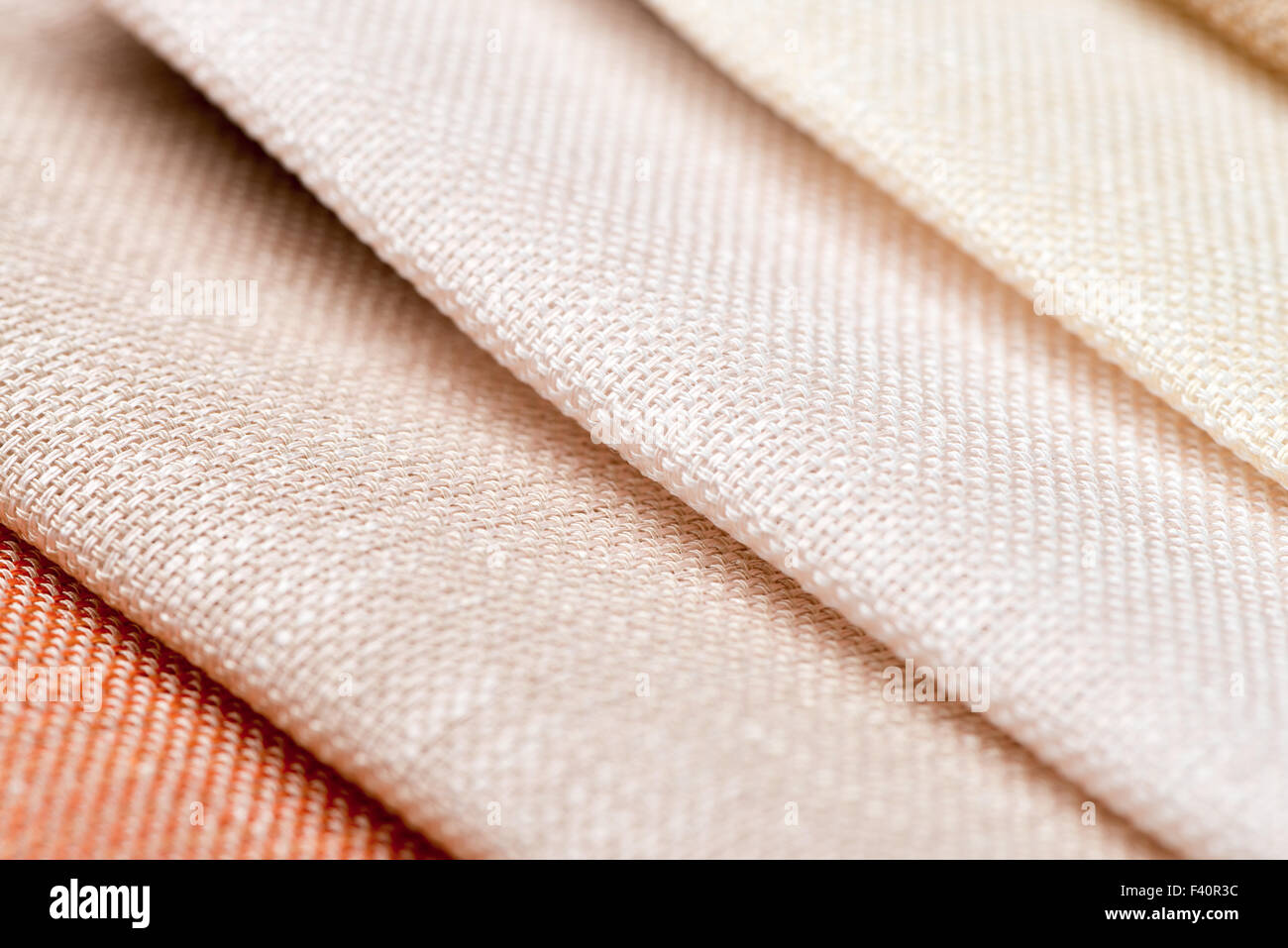 Closeup detail of multi color fabric texture samples Stock Photo - Alamy