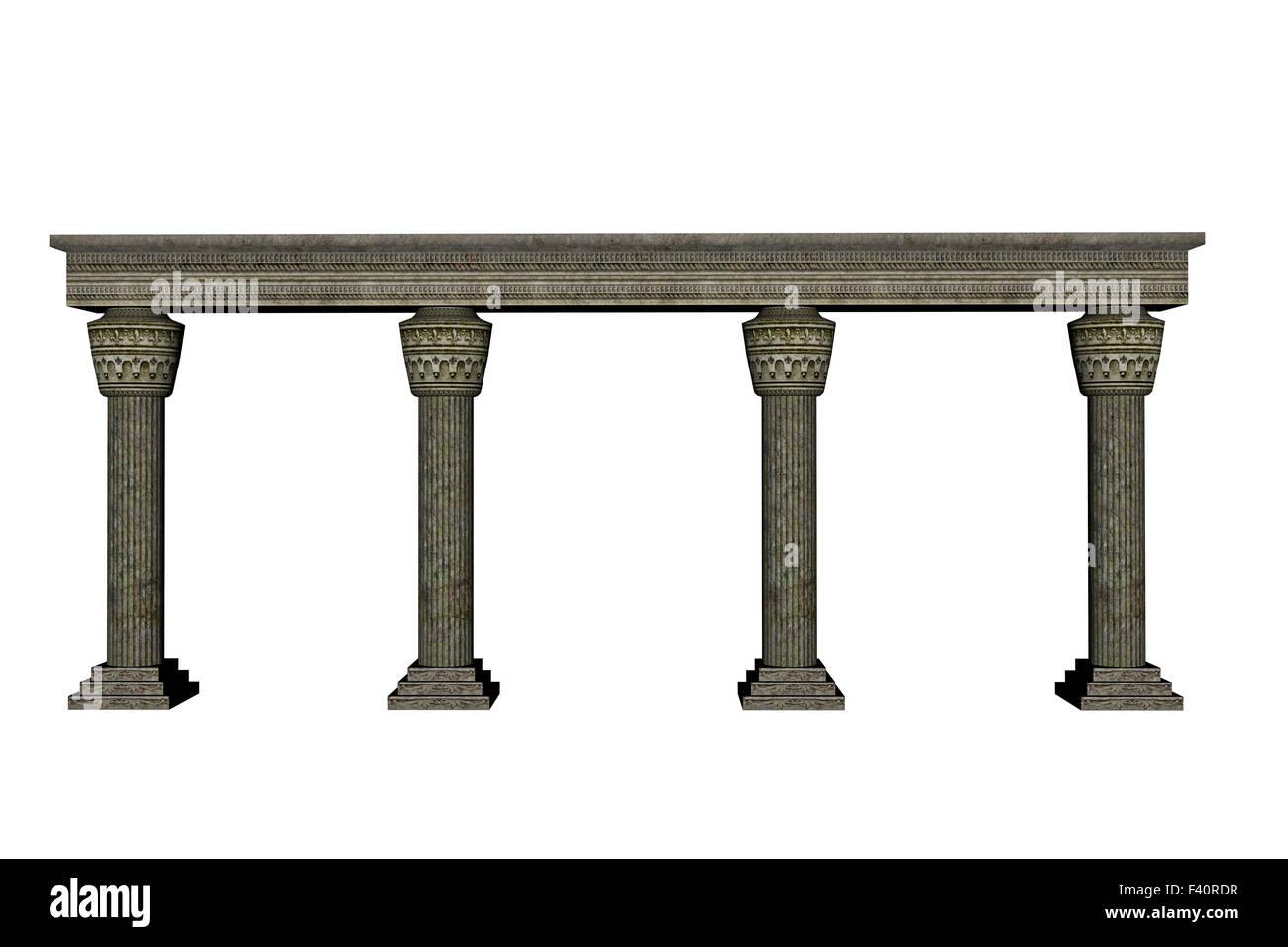 Column wall - 3D render Stock Photo - Alamy