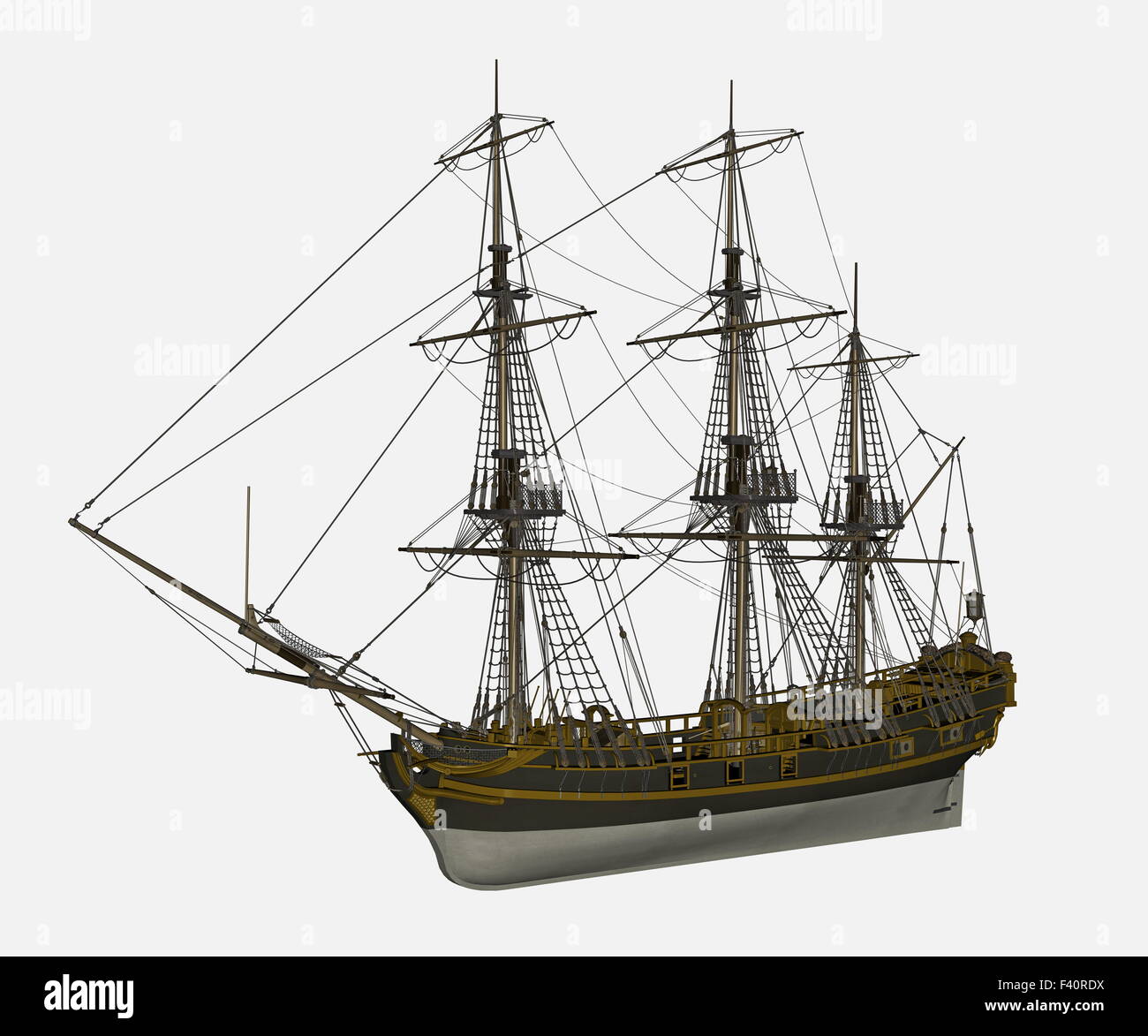 Licorne ship - 3D render Stock Photo - Alamy