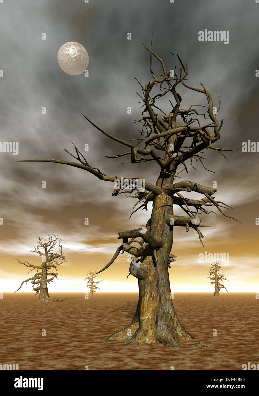 Dead tree - 3D render Stock Photo - Alamy