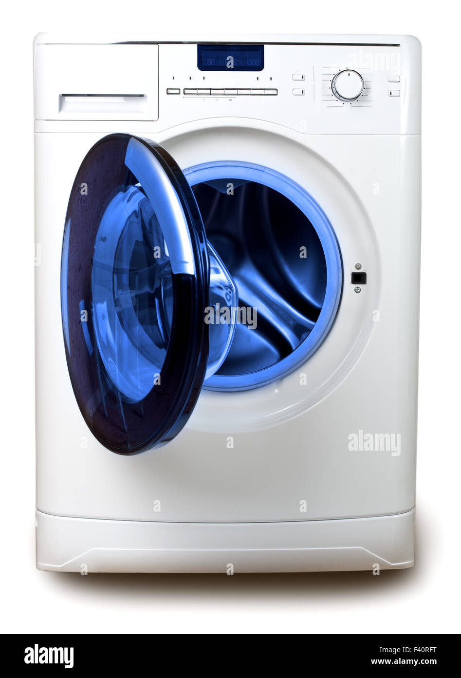 The washing machine on a white background Stock Photo - Alamy
